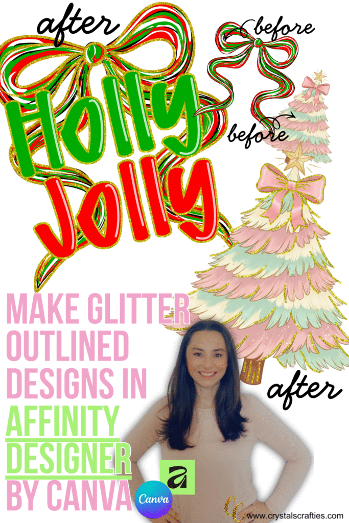 Glitter Outlines in Affinity by Canva